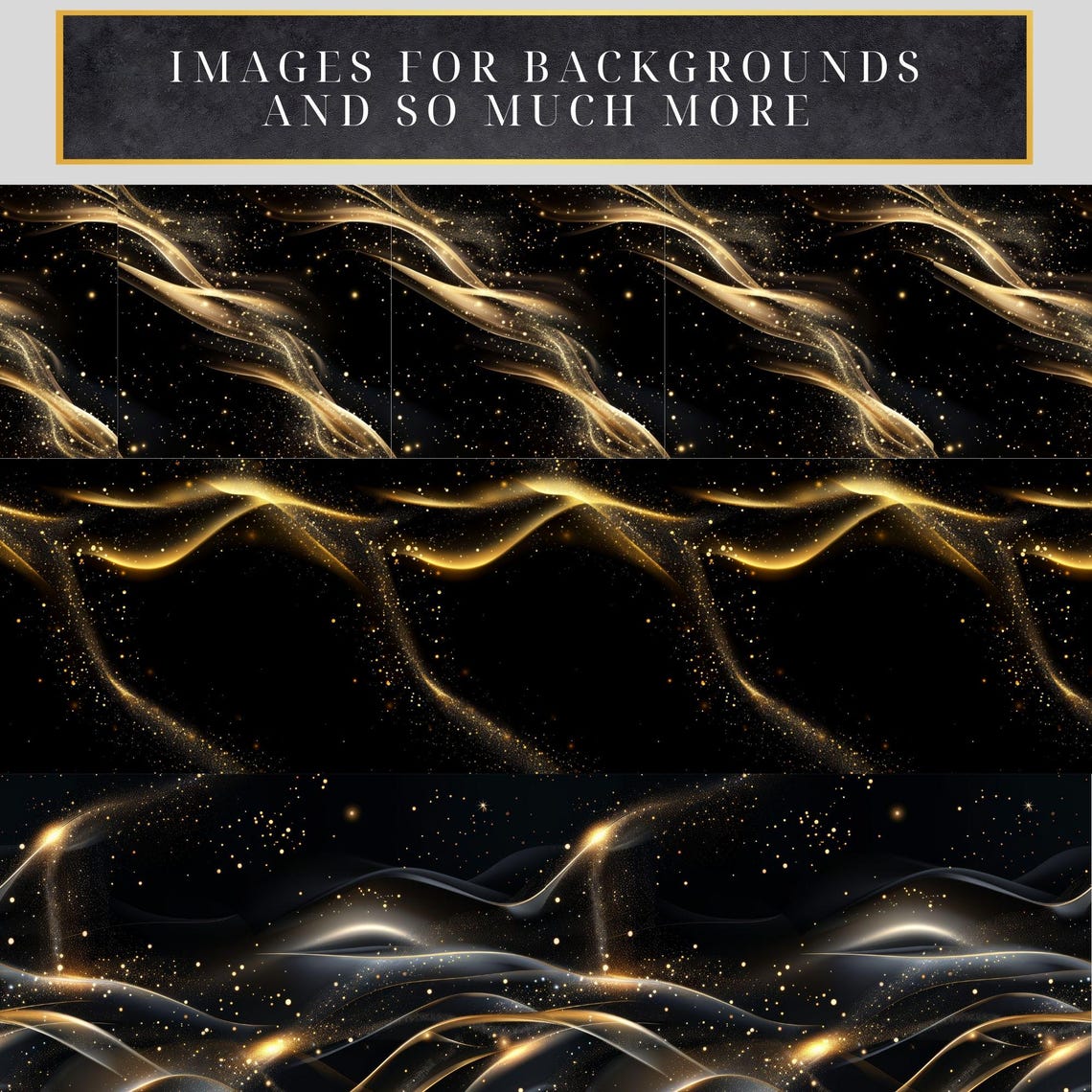Gold Sparkle Seamless Digital Paper-black & Gold Glitter-jpeg Images ...