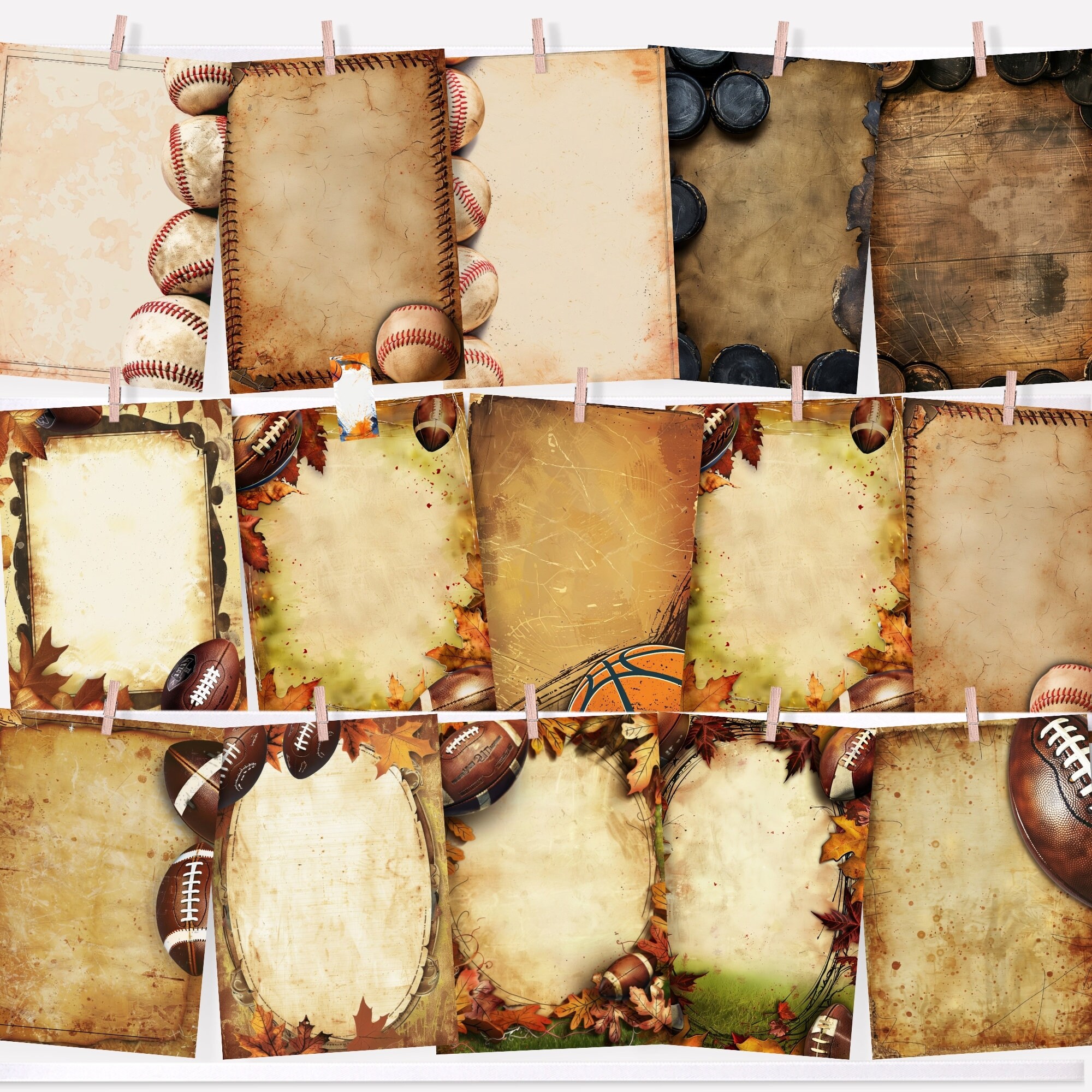 5x7 Sports Background Frame Clipart, Digital Backgrounds, Basketball ...