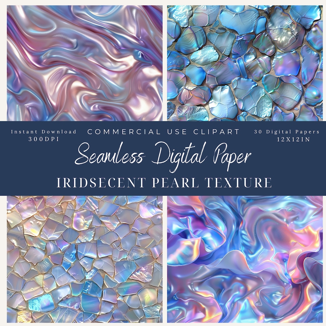 Iridescent Pearl Seamless Digital Paper Patterns-commercial Use ...