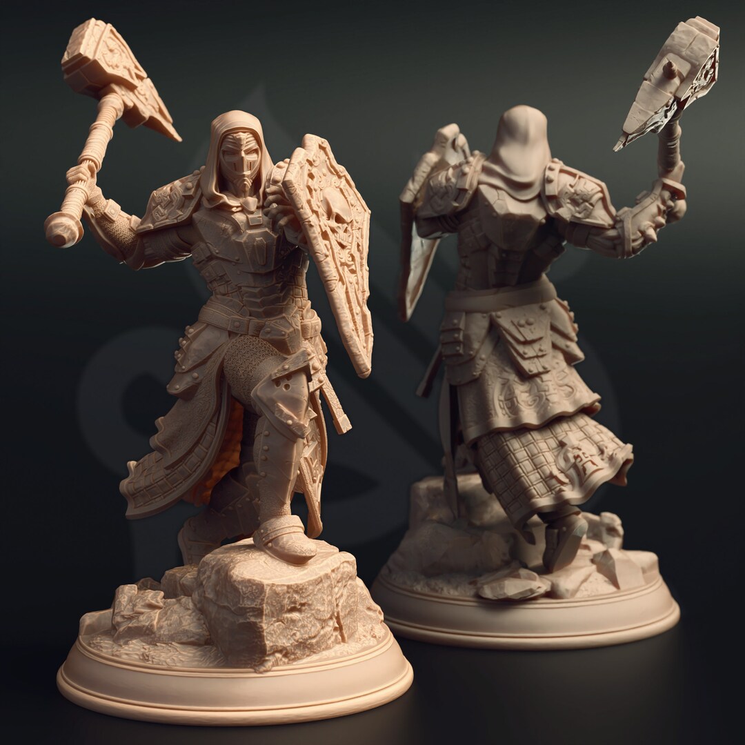 Terrus Videm - Warforged Paladin - 3d Printed TTRPG Miniatures - Etsy