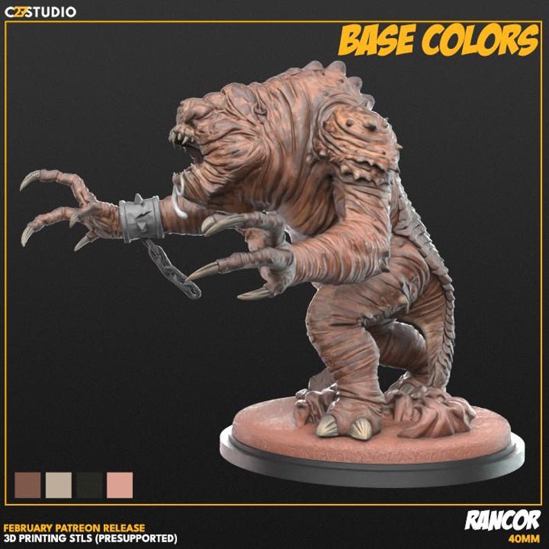 Rancor - Shatterpoint - 3d Printed TTRPG Skirmish Miniature - Etsy