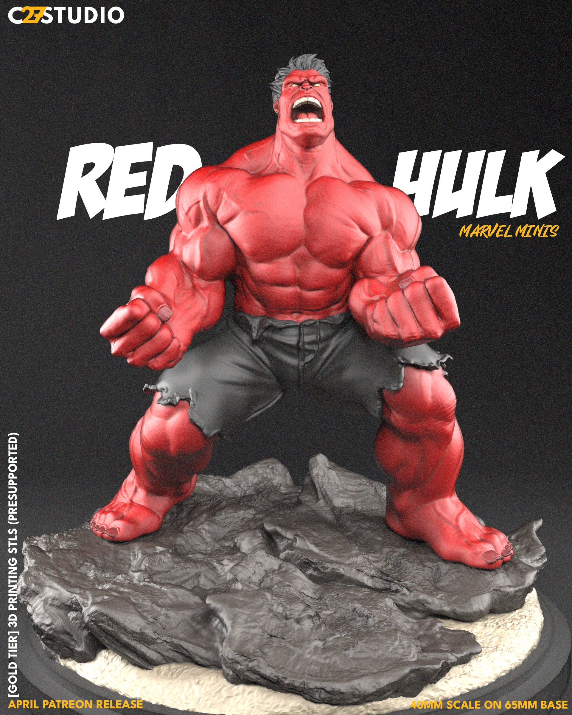 Red Hulk - Crisis Protocol - Marvel Fan Art - 3d Printed TTRPG ...