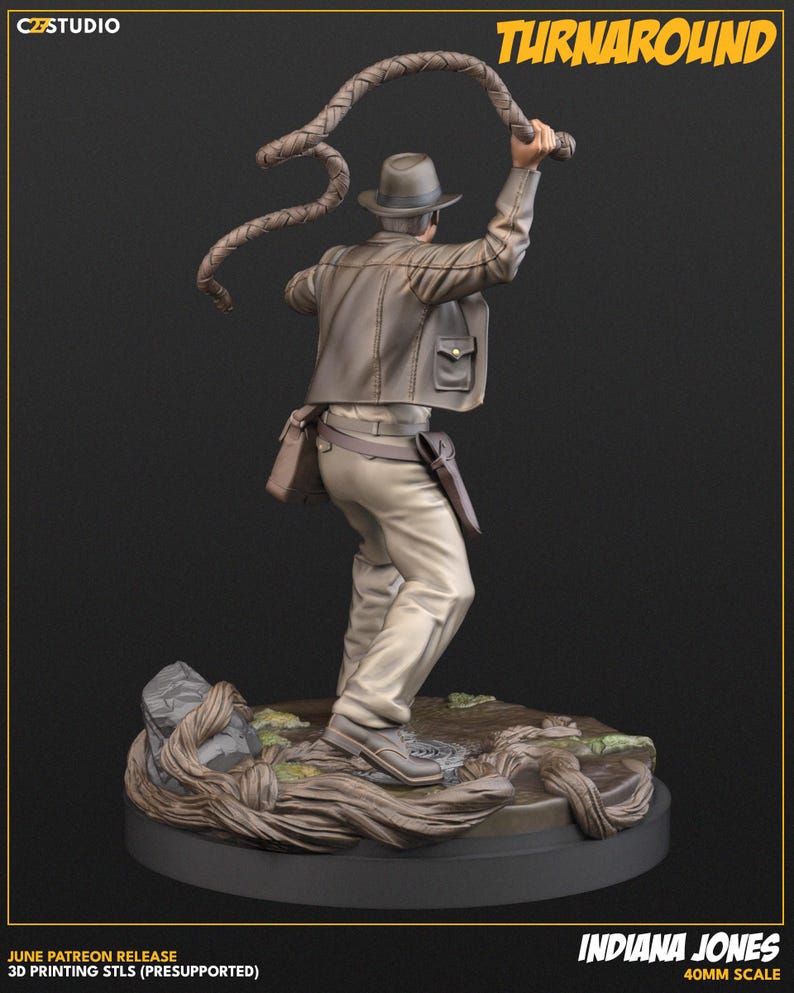 Indiana Jones - Display Size - 3d Printed TTRPG Miniature - Etsy