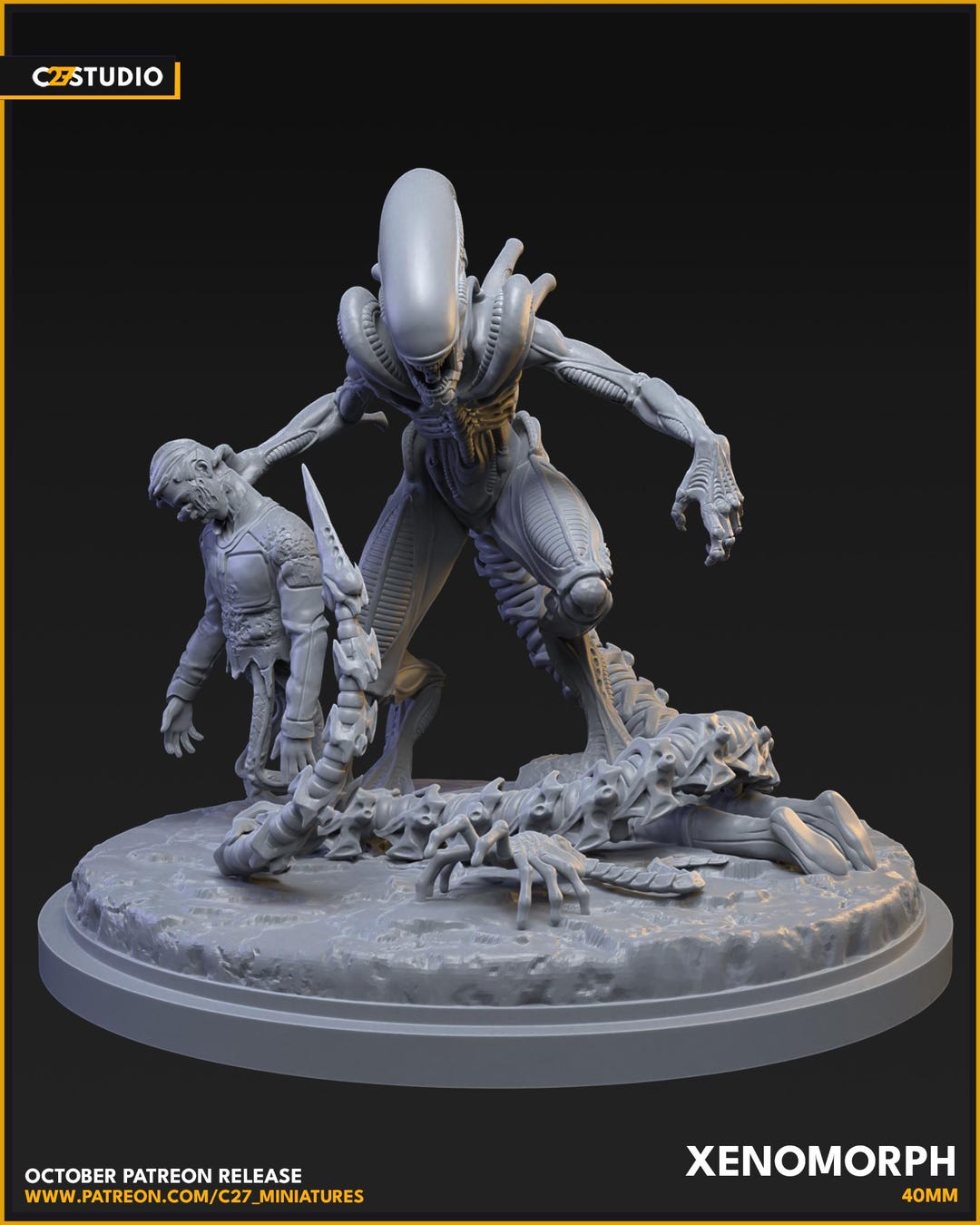 Xenomorph - 3d Printed TTRPG Miniature - Etsy