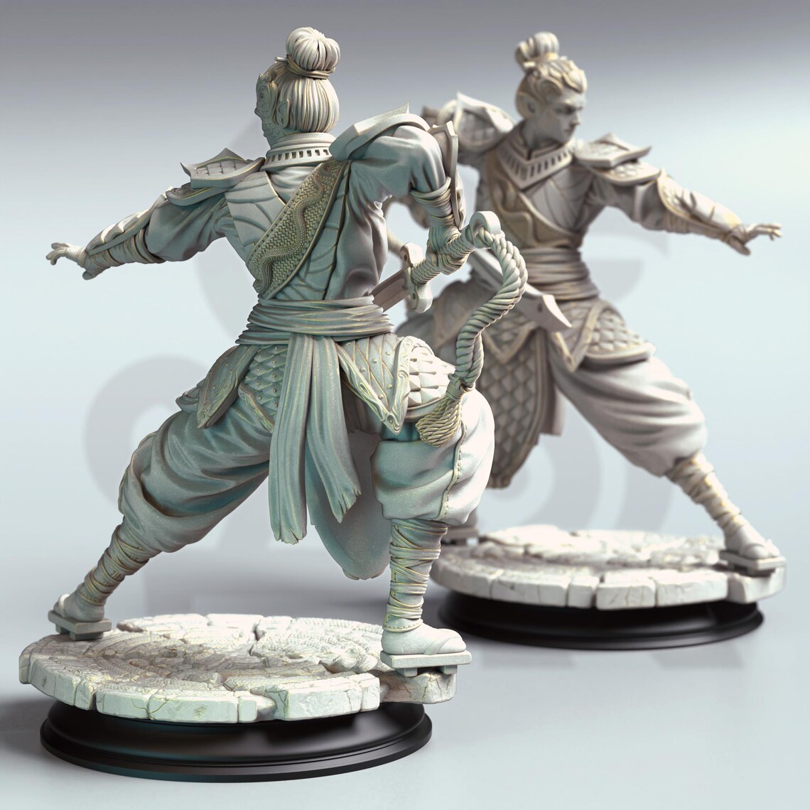 Jin Shi - Serpentfolk Commander - 3d Printed TTRPG Skirmish Miniature ...