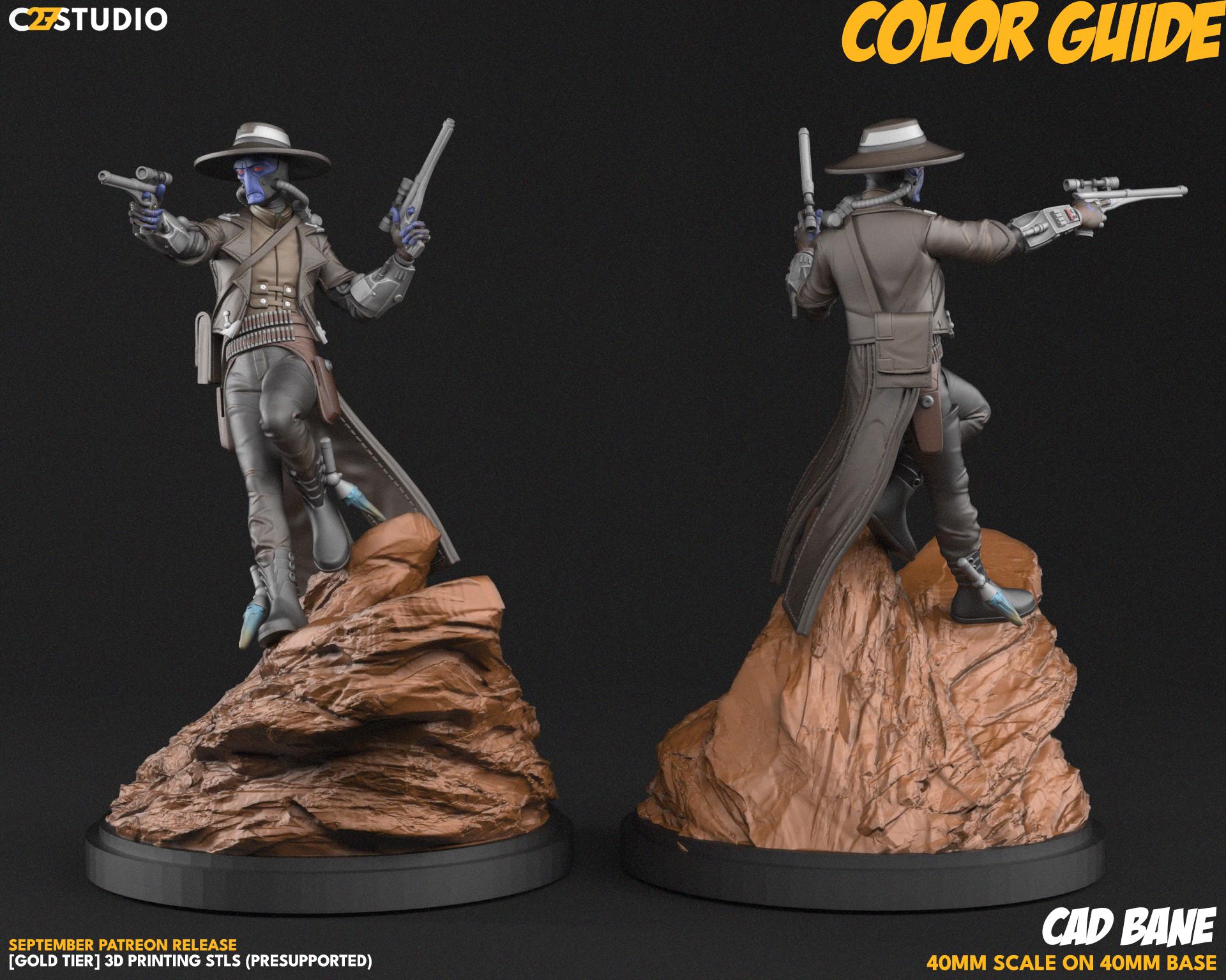 Cad Bane Shatterpoint 3d Printed TTRPG Miniature - Etsy
