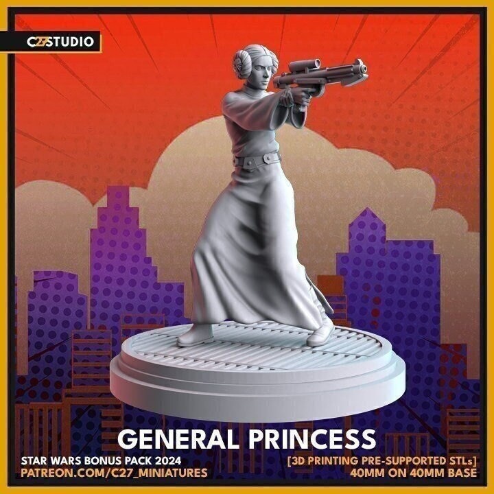 Princess Leia - Star Wars Fan Art - Shatterpoint - 3d Printed TTRPG ...