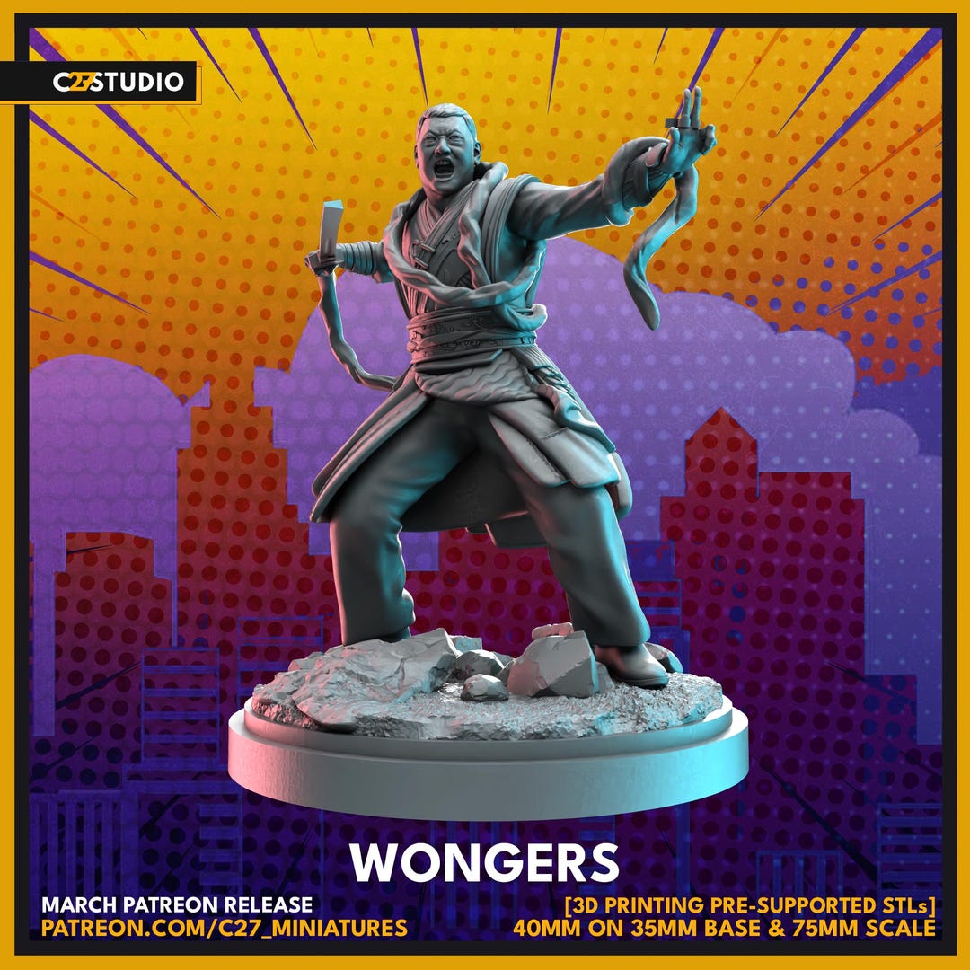 Wong - Crisis Protocol - Marvel Fan Art - 3d Printed TTRPG Miniature - Etsy