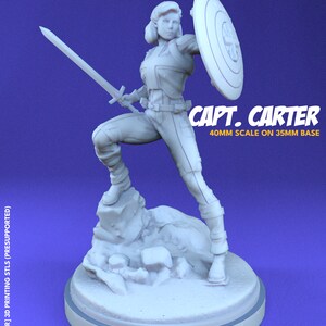 Captain Carter Marvel Fan Art Crisis Protocol 3d Printed Tabletop RPG ...