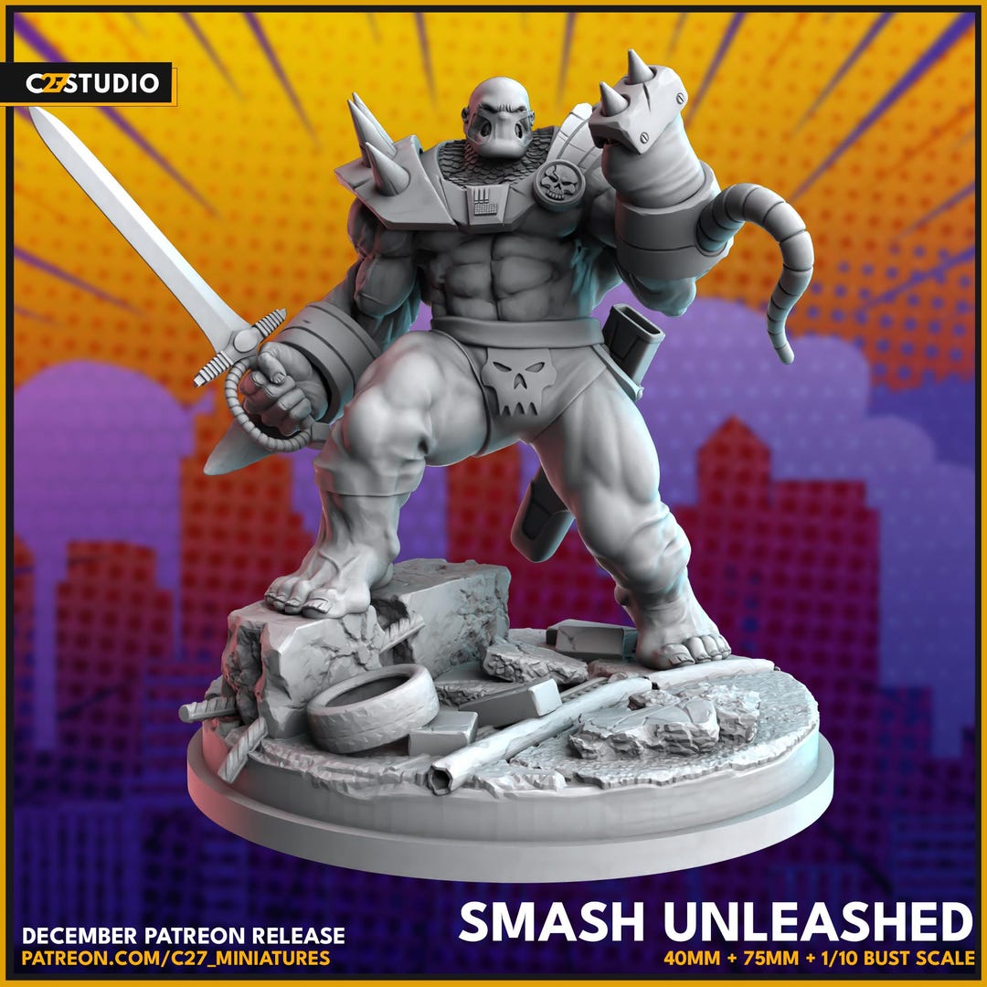 War - Horseman of Apocalypse - Hulk - Marvel Fan Art - 3d Printed TTRPG ...