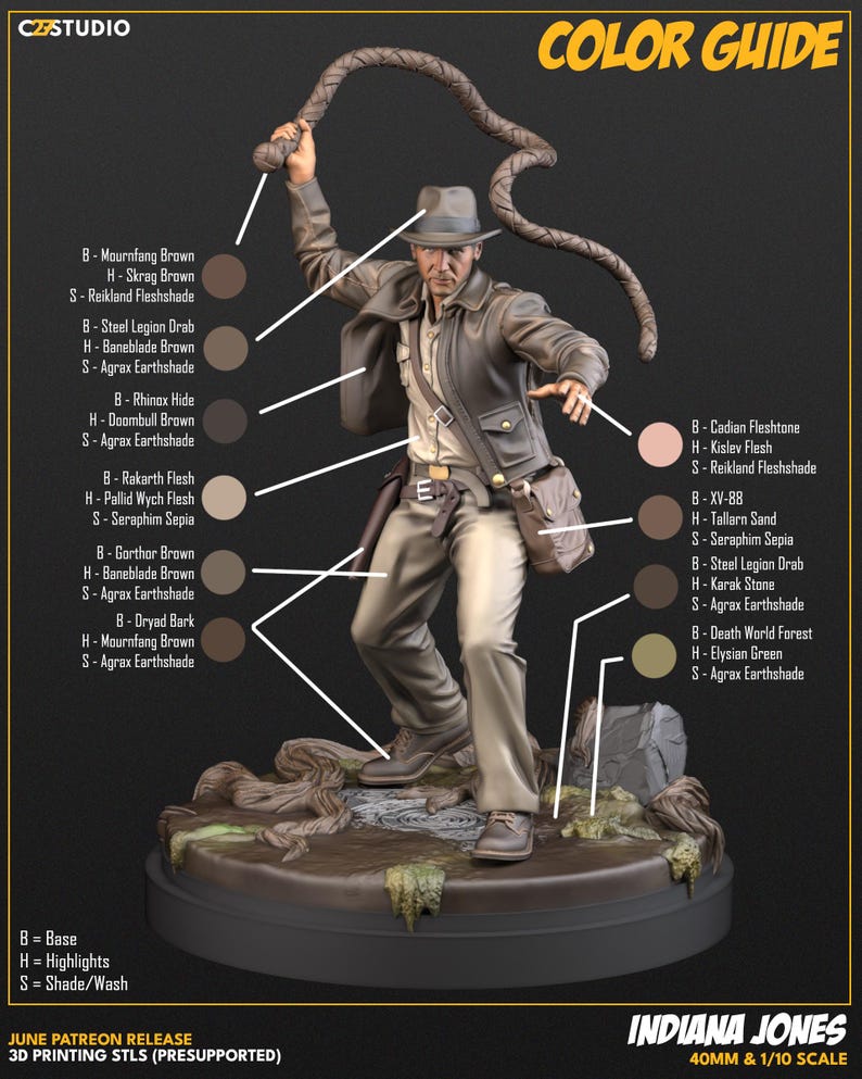 Indiana Jones - Display Size - 3d Printed TTRPG Miniature - Etsy
