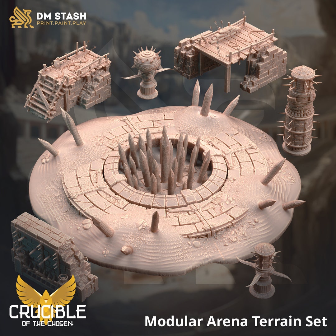 Modular Arena Terrain Set - Crucible of the Chosen - 3d Printed TTRPG ...