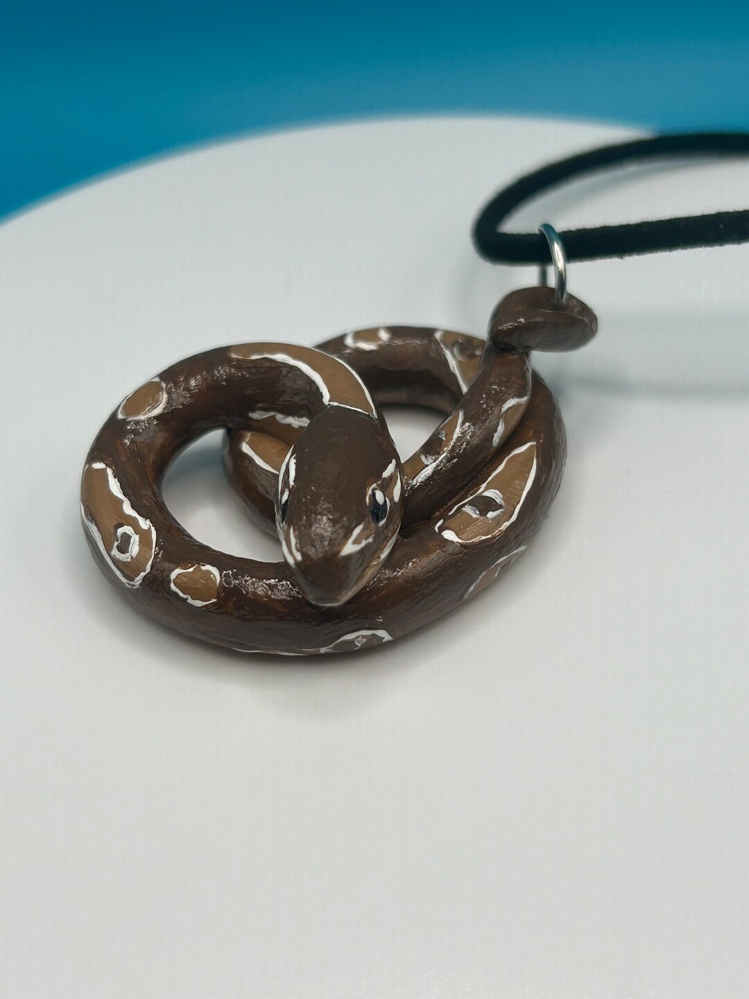 Handmade Ball Python Clay Pendant - Etsy