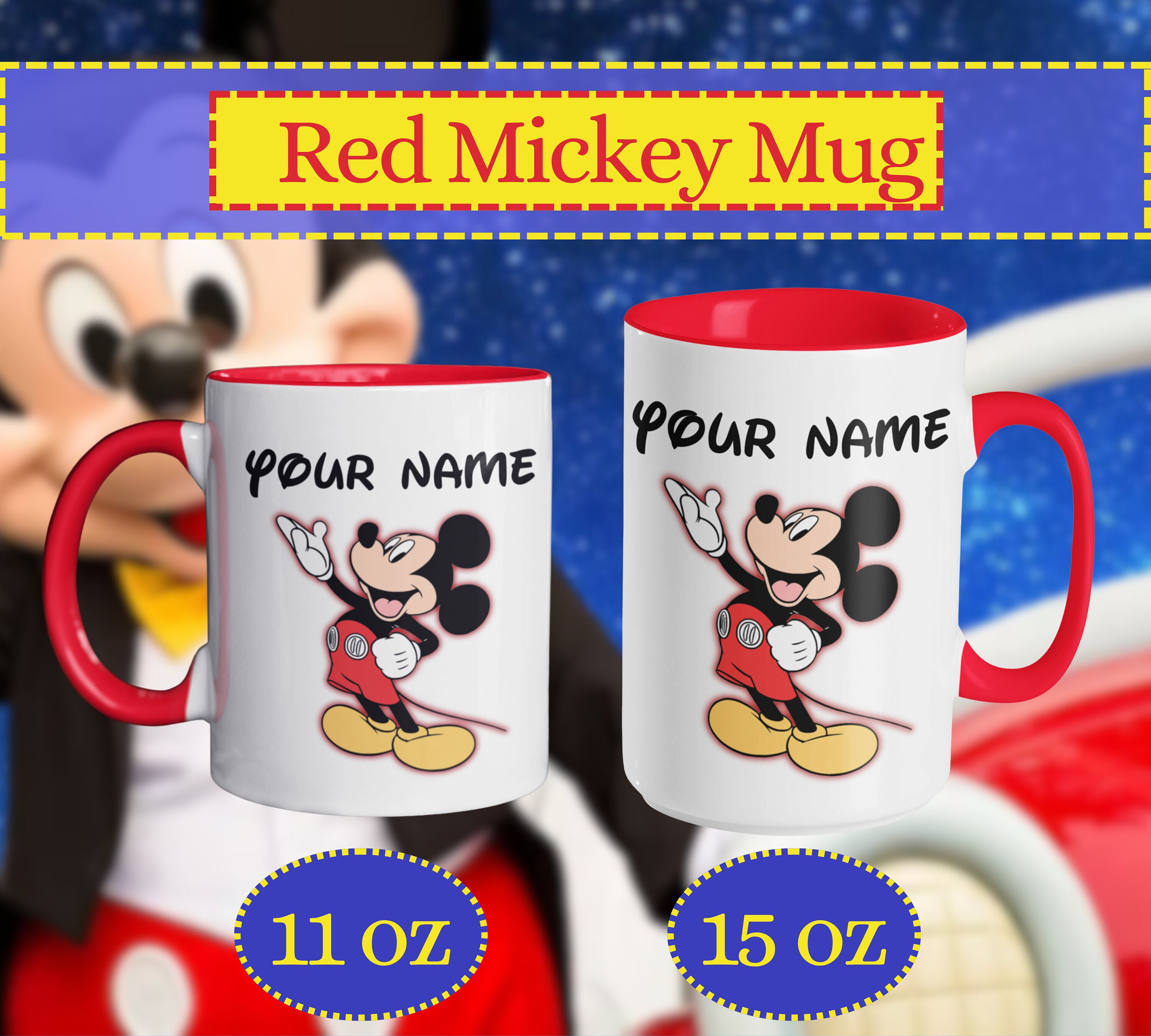 Custom Mickey and Minnie Mugs Personalized Disney Gift for All Ages ...