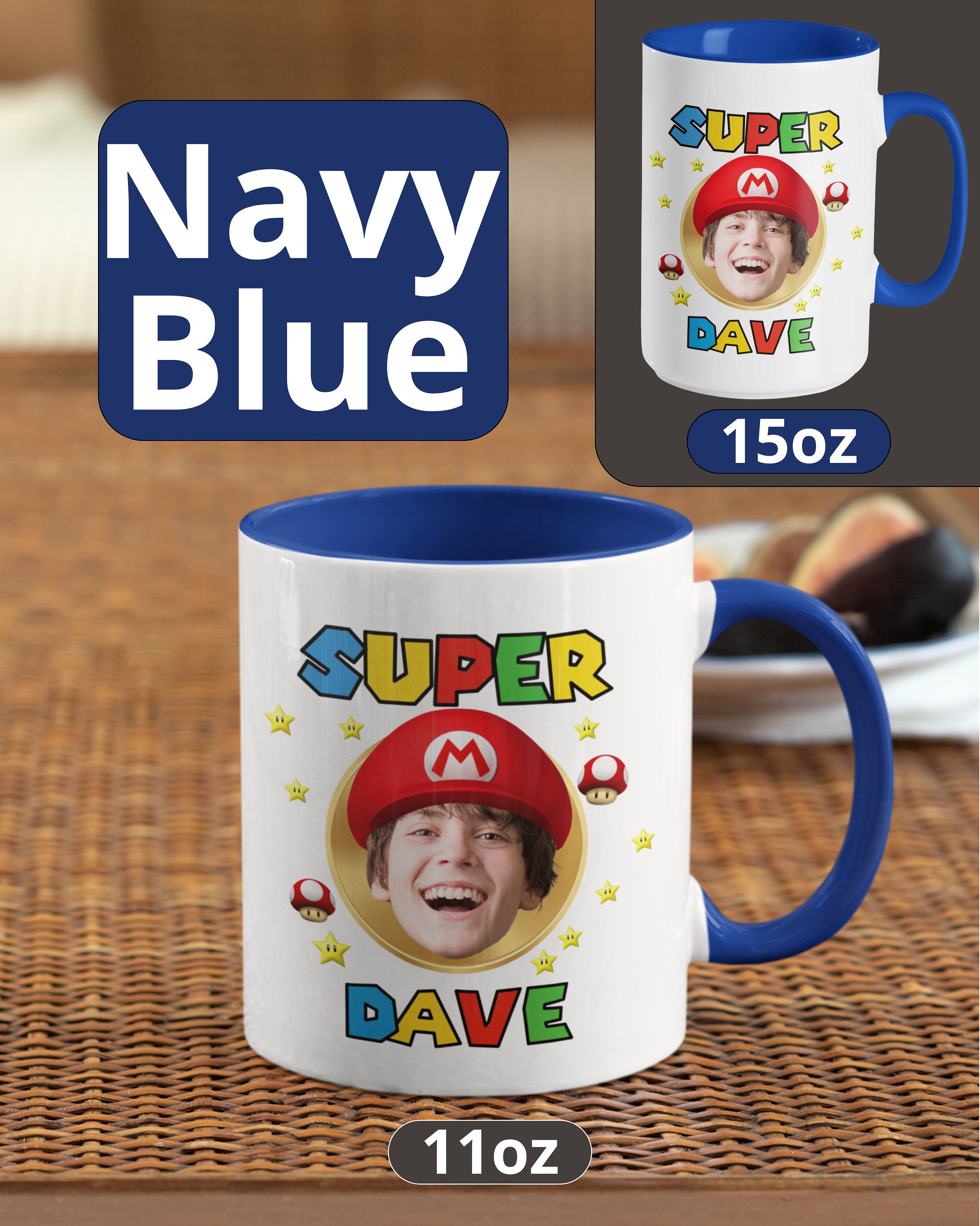 Super Mario Bros Mug, Custom Photo Mug, Personalized Name Cup, Custom ...
