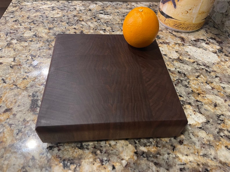 Black Walnut End Grain Small Butcher Block 8 X 8 or 8 X 11 Available ...