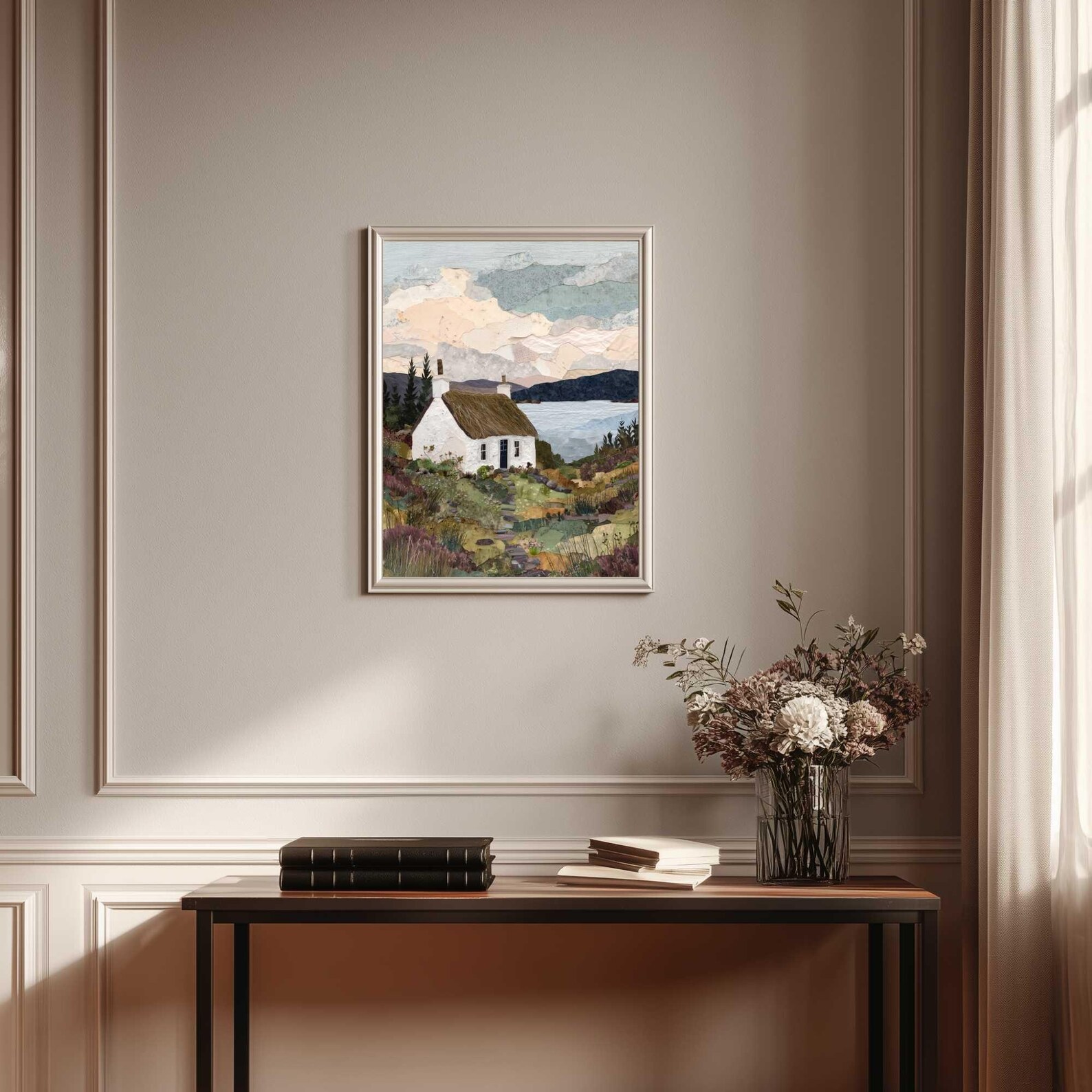 Highland Cottage Collage Print | Scottish Farmhouse Wall Art (digital ...