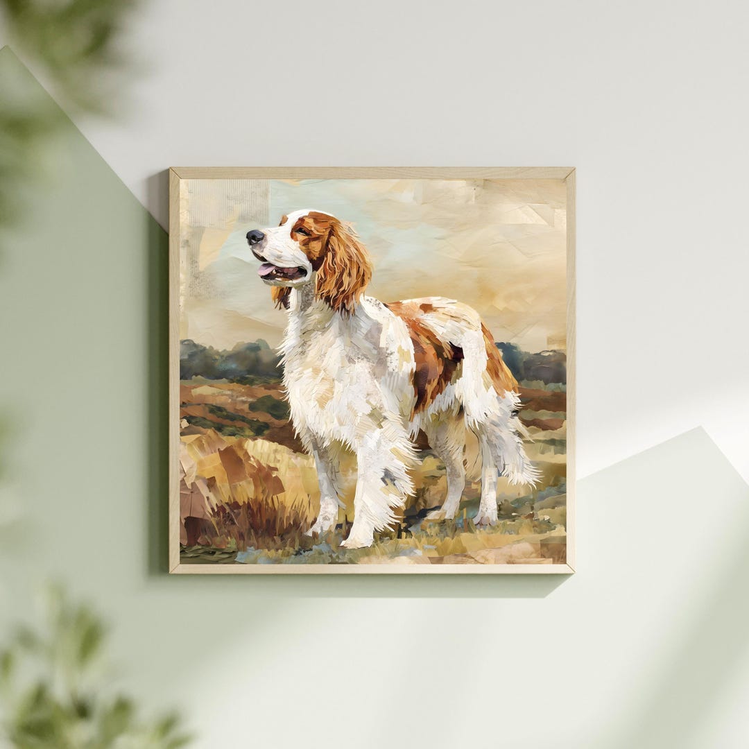 English Setter – Scottish Hunting Dog Wall Art – Watercolor Collage ...