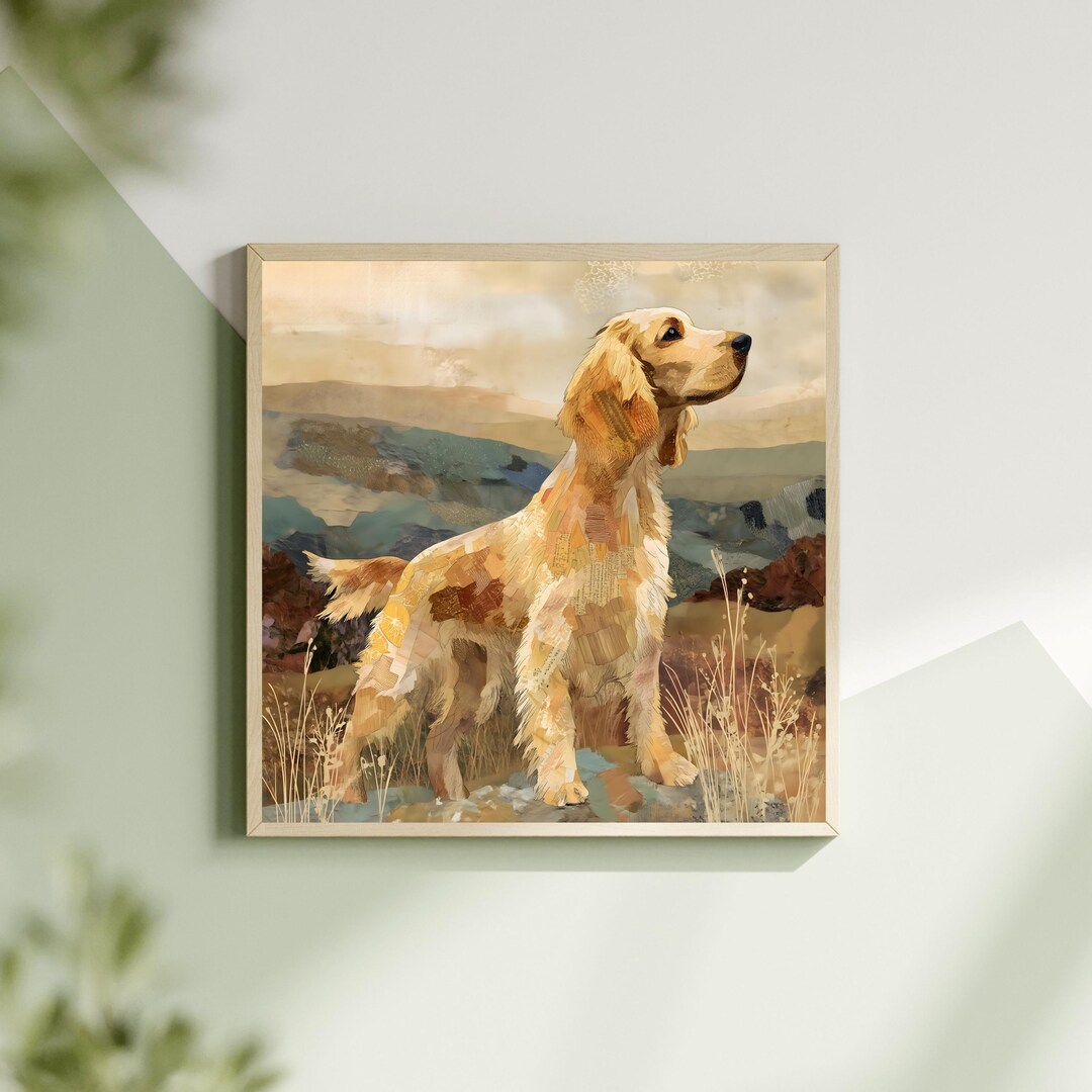 Golden Working Cocker Spaniel – Scottish Hunting Dog Wall Art ...