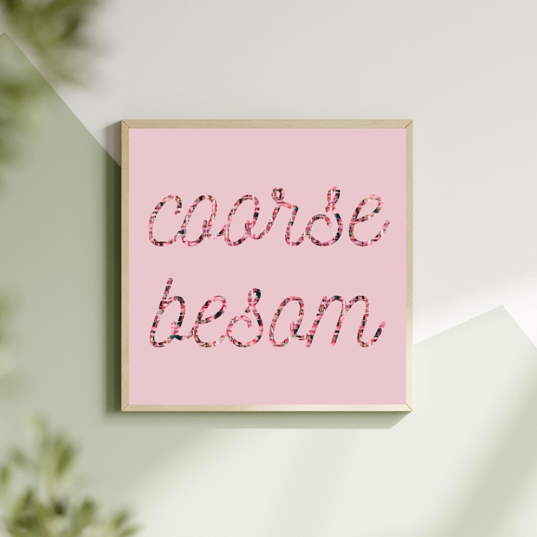 Coorse Besom – Tweed Pattern Doric / Scots Phrase Wall Art – Minimalist ...