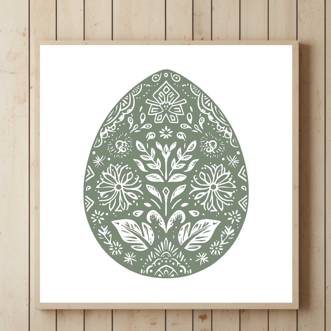 Scottish Easter Egg Linocut Print #1 – 3 Colour Set | Digital Download ...