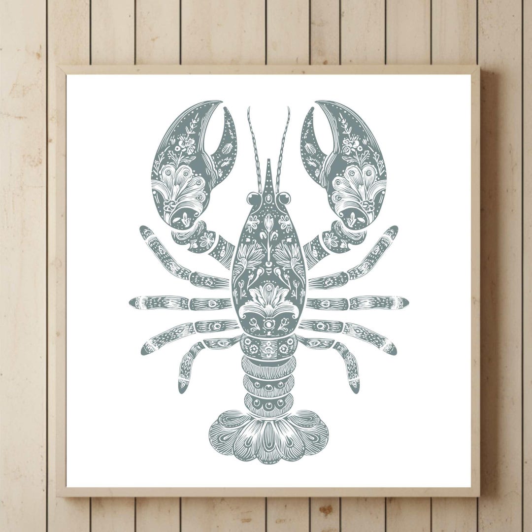 Scottish Lobster Linocut Print - 5 Colour Set - Digital Download - Etsy