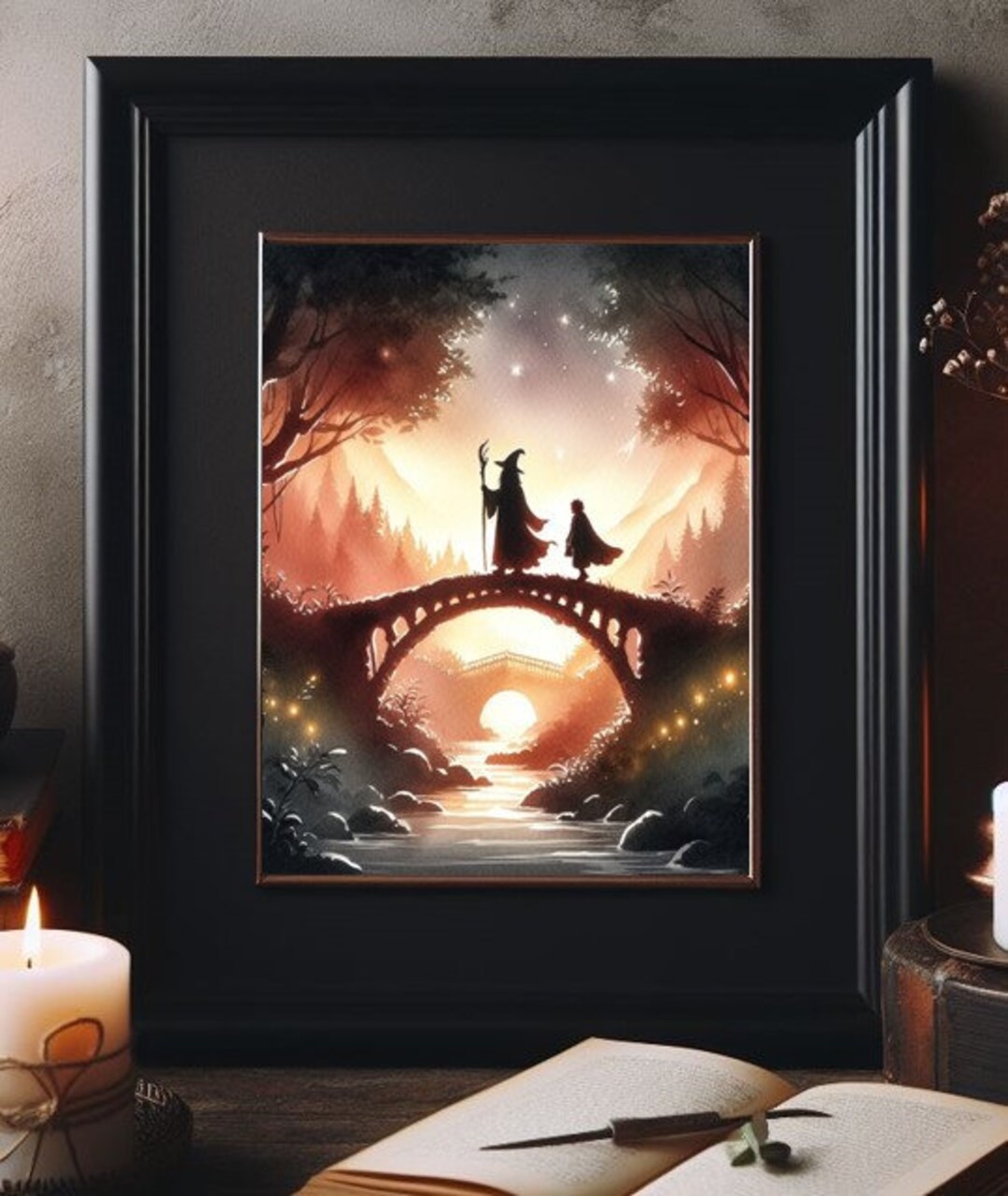 Hobbit Gandalf Frodo Lord of the Rings Magical Adventure Forest Tree ...
