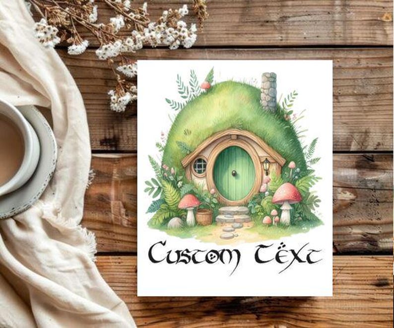 Hobbit Home, Green Door, the Shire, Custom Name Text, Nursery ...