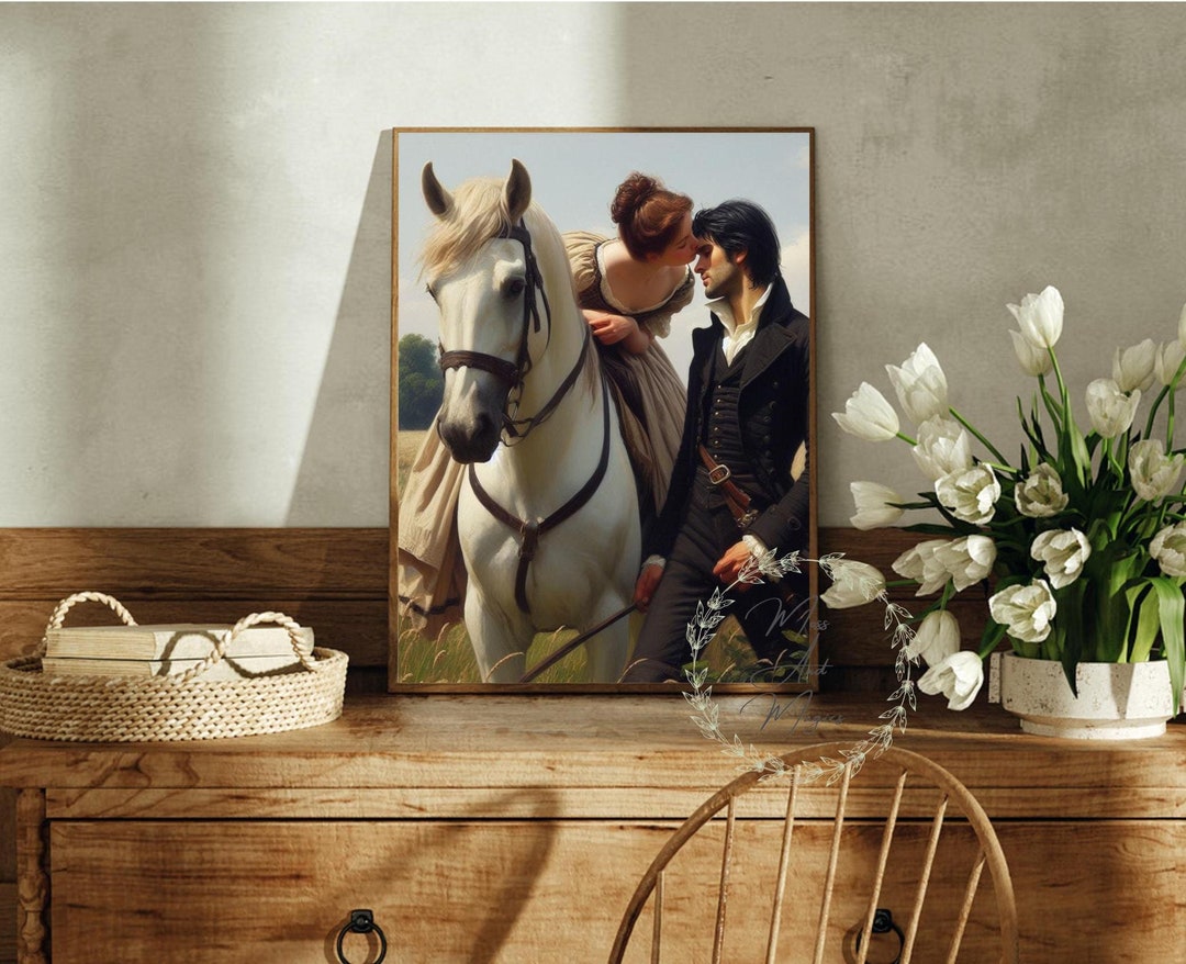 Wuthering Heights Cathy Kissing Heathcliff Emily Bronte Book 18th ...