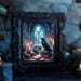 Raven Books Crystal Ball Magical Library Witch Spell Room Halloween ...