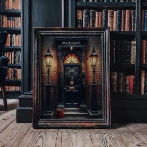 Printable Digital Image Sherlock Holmes 221B Baker Street Door London ...