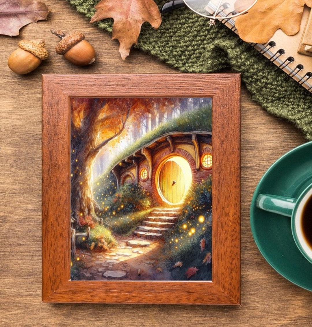 Hobbit Open Door Hole Hovel Home Lord of the Rings Magical Autumn Tree ...