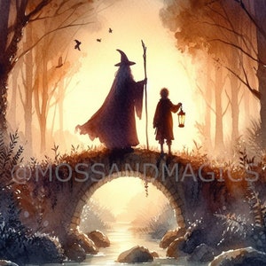 Hobbit Gandalf Frodo Lord of the Rings Magical Adventure Forest Tree ...