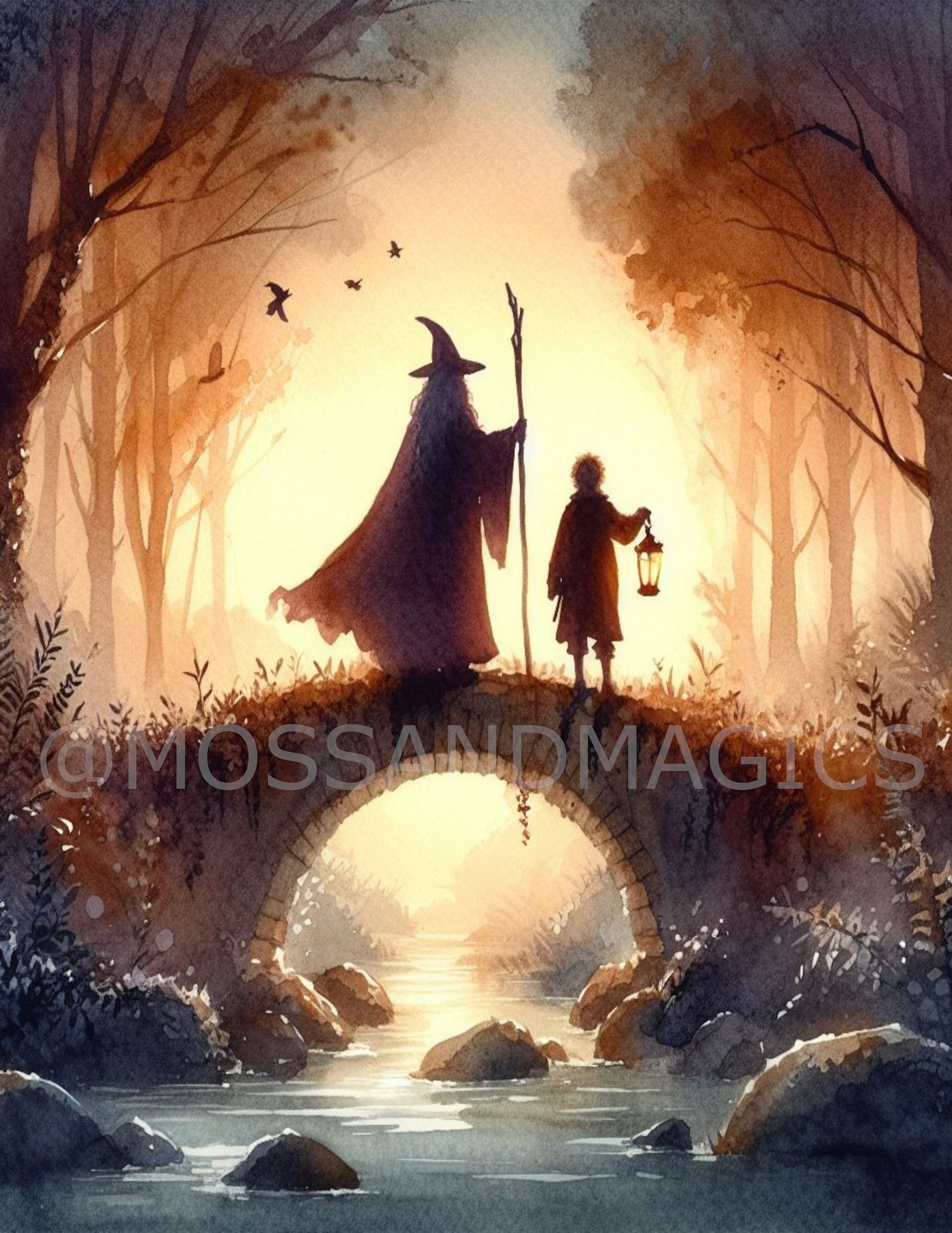 Hobbit Gandalf Frodo Lord of the Rings Magical Adventure Forest Tree ...