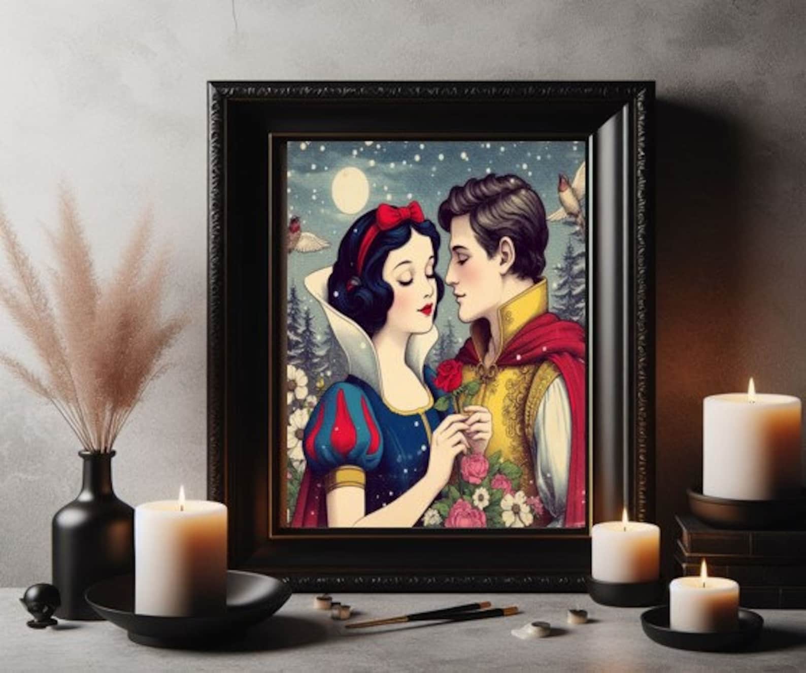 Snow White Princess and Prince Woods Medieval Renaissance Vintage Fairy ...