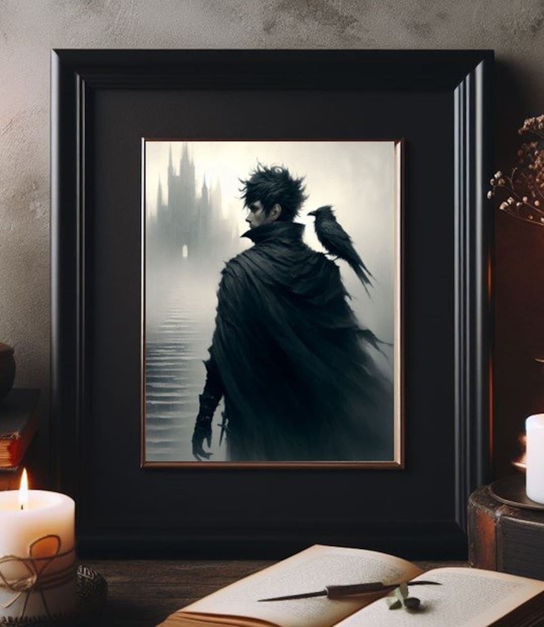 Neil Gaiman Sandman TV Show & Book Inspired Art Raven Dark Dream ...