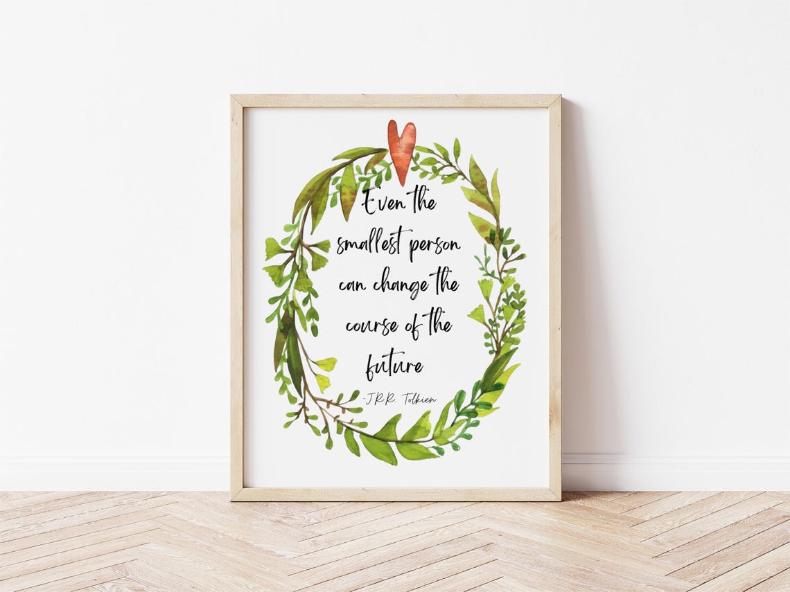 Lord of the Rings Hobbit Nursery Even the Smallest Person Quote Tolkien ...