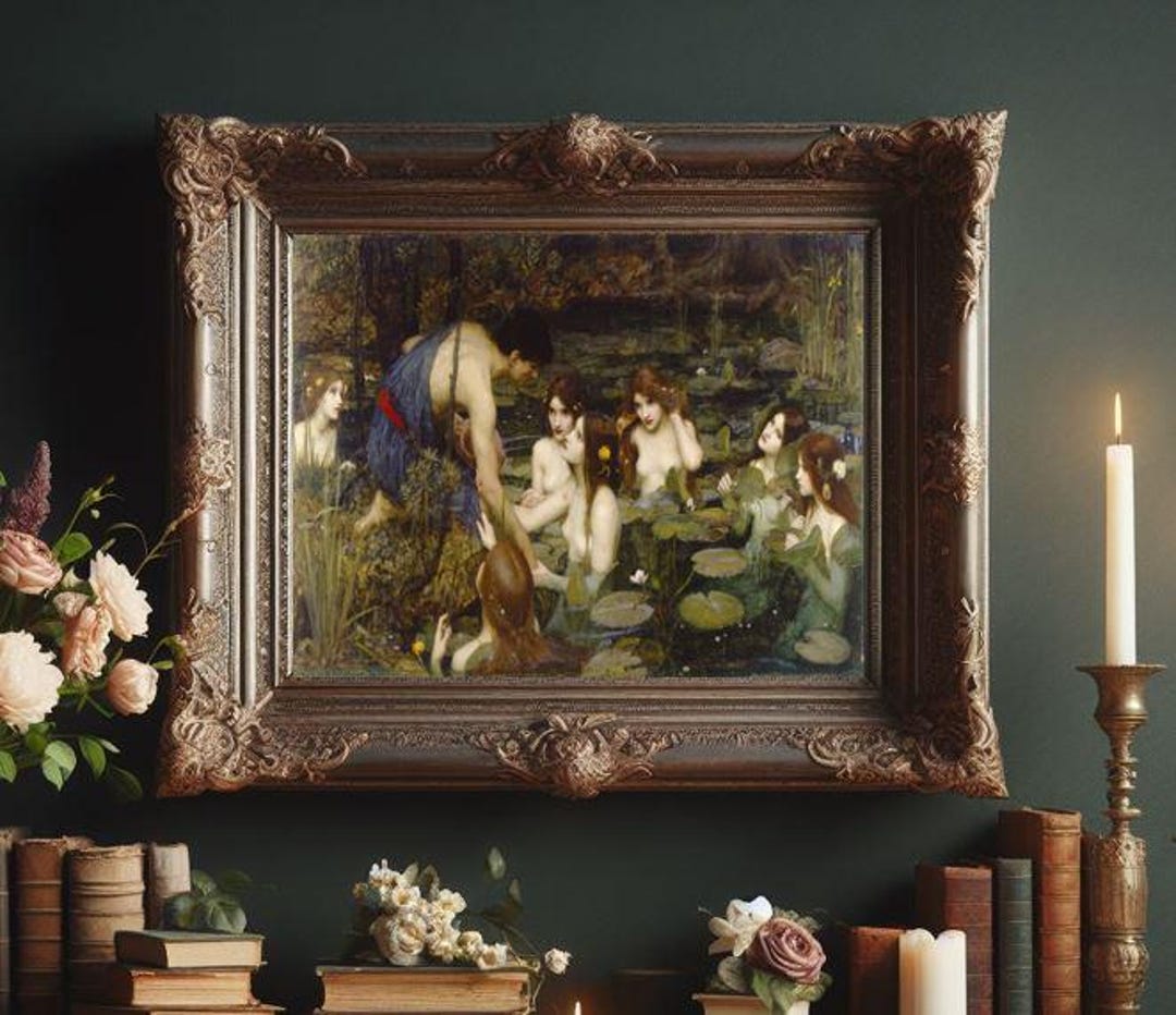 Hylas and the Nymphs by John William Waterhouse Celtic Medieval Greek ...