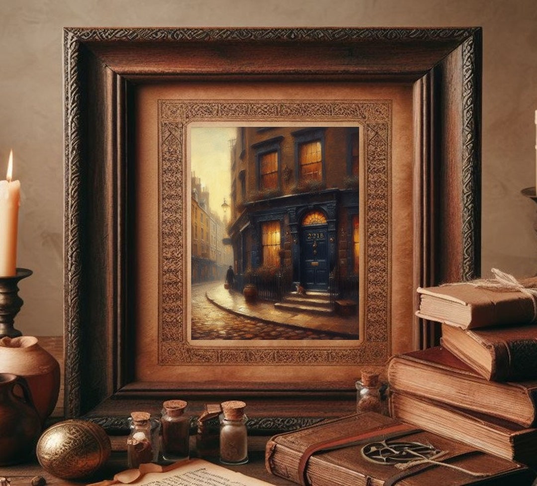 Sherlock Holmes 221 B Baker Street Door London Town Detective Vintage ...