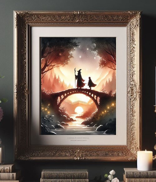 Hobbit Gandalf Frodo Lord of the Rings Magical Adventure Forest Tree ...