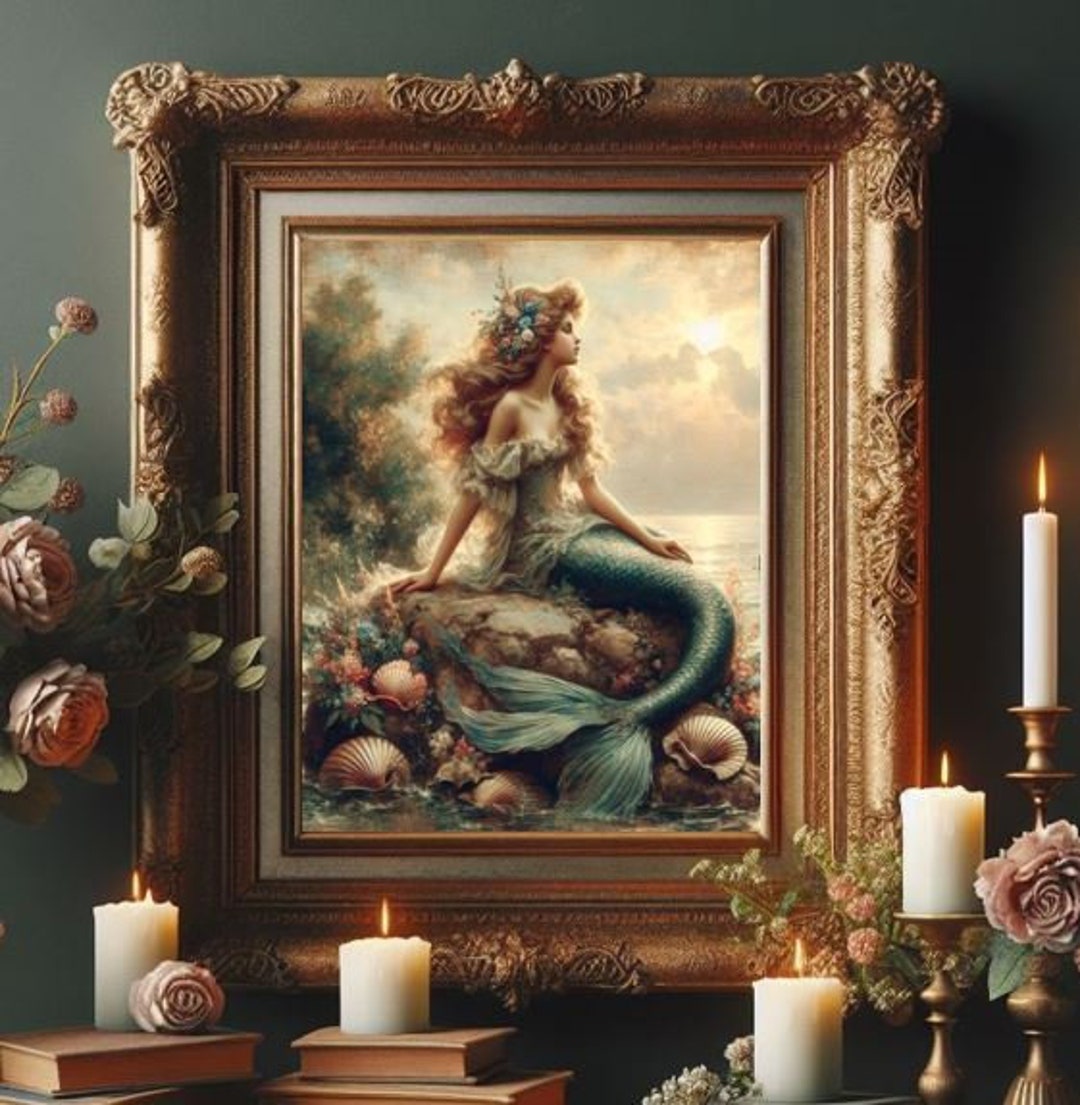 Blonde Victorian Mermaid Magical Vintage Dark Academia 18th Century ...