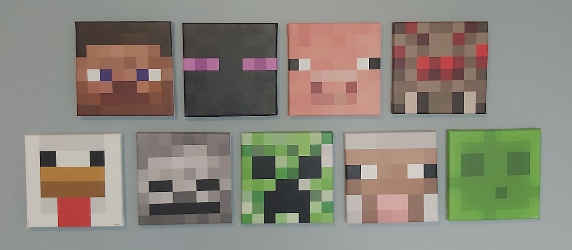 Minecraft 8x8 Canvas Prints Wall Art - Etsy