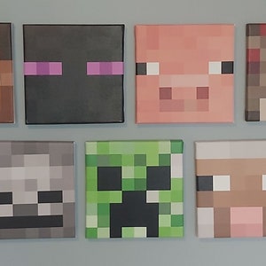 Minecraft 8x8 Canvas Prints Wall Art - Etsy