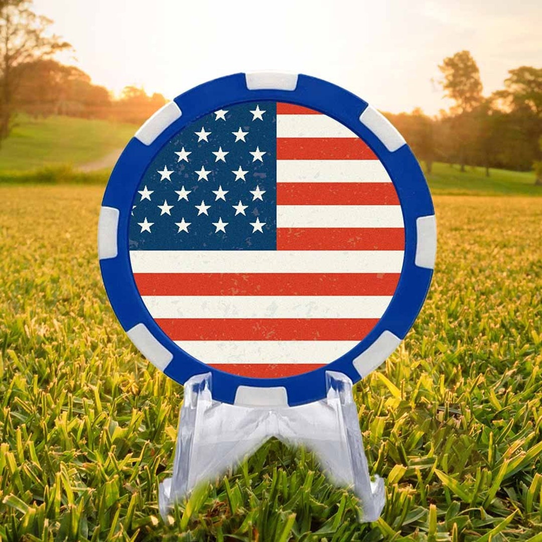 American Flag Custom Golf Poker Chip Marker - Etsy