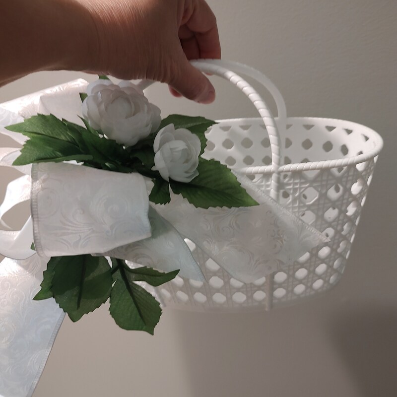 White Basket - Etsy