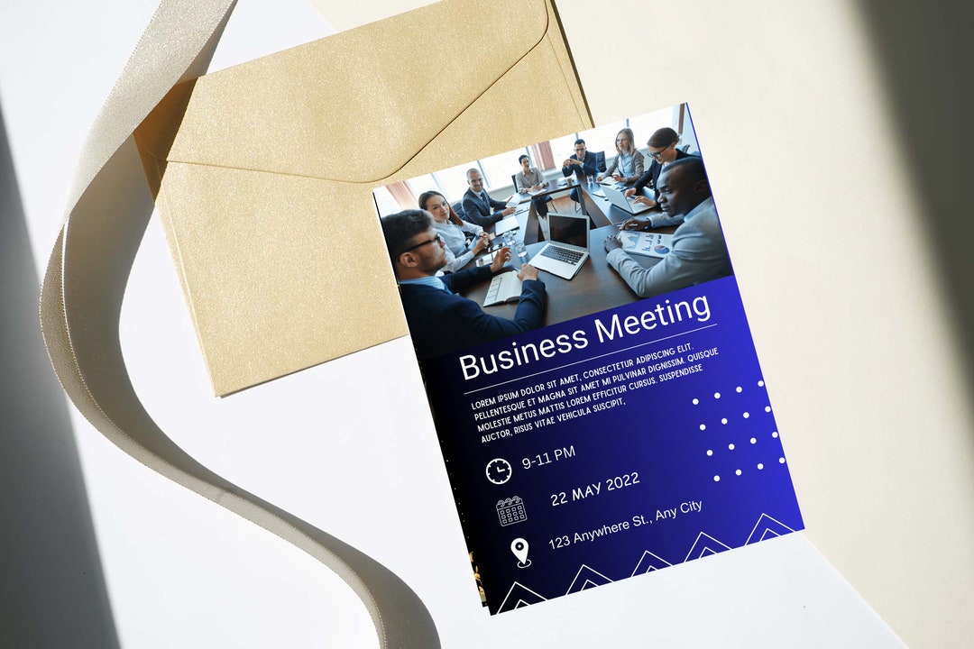 Editable Formal Annual Meeting Invitation Template, Business Event ...