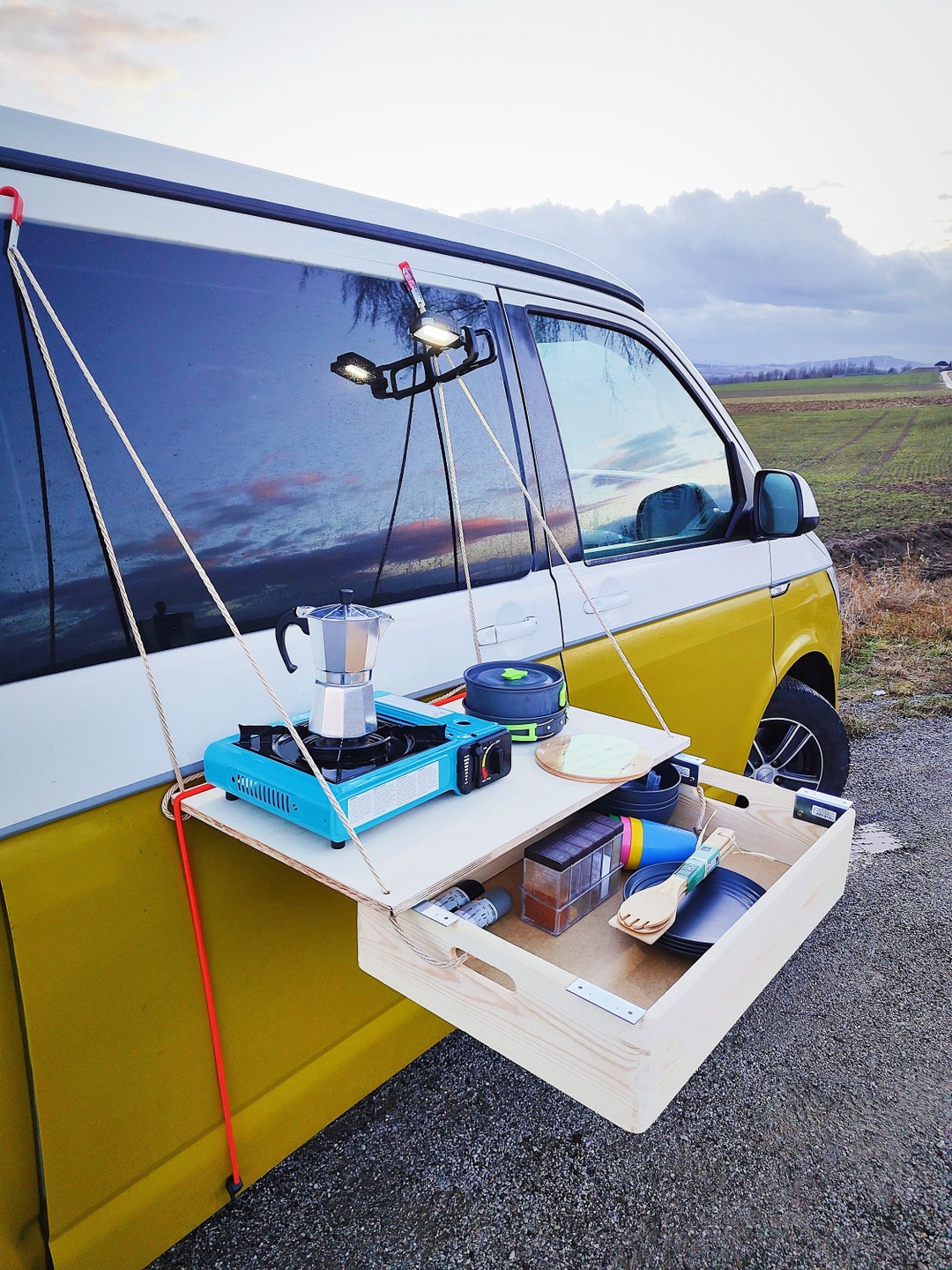Hanging Table DIY Camper Vanlife Camping Outdoor Table Box Camping ...
