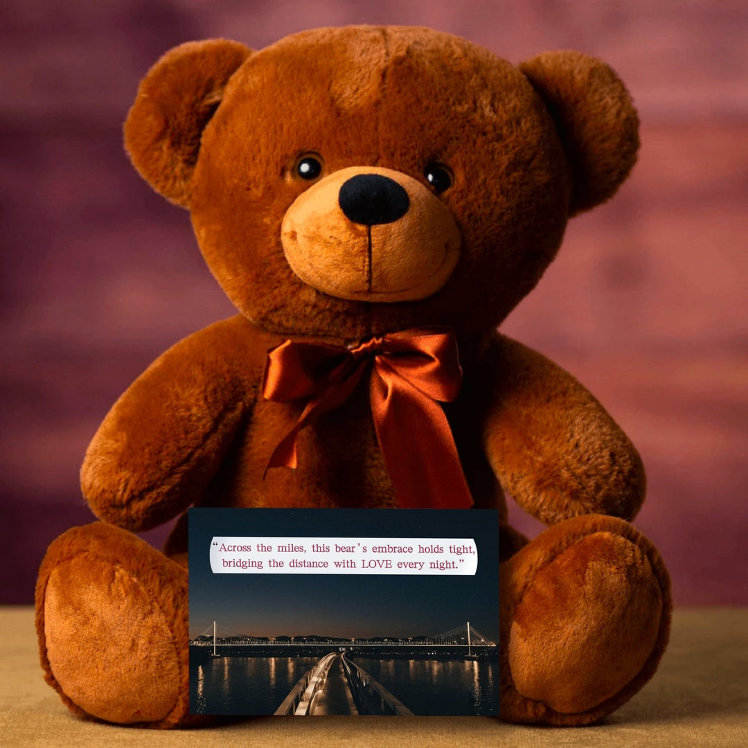 Bridging the Distance With Love Teddy Bear - Etsy