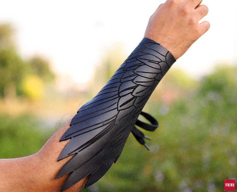 Raven Wings Samurai Leather Armor, Viking Medieval Knight Armor, Ren ...