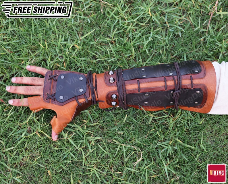 Medieval Cosplay Knight Armor, Viking Samurai Larp Armor, Fingerless ...